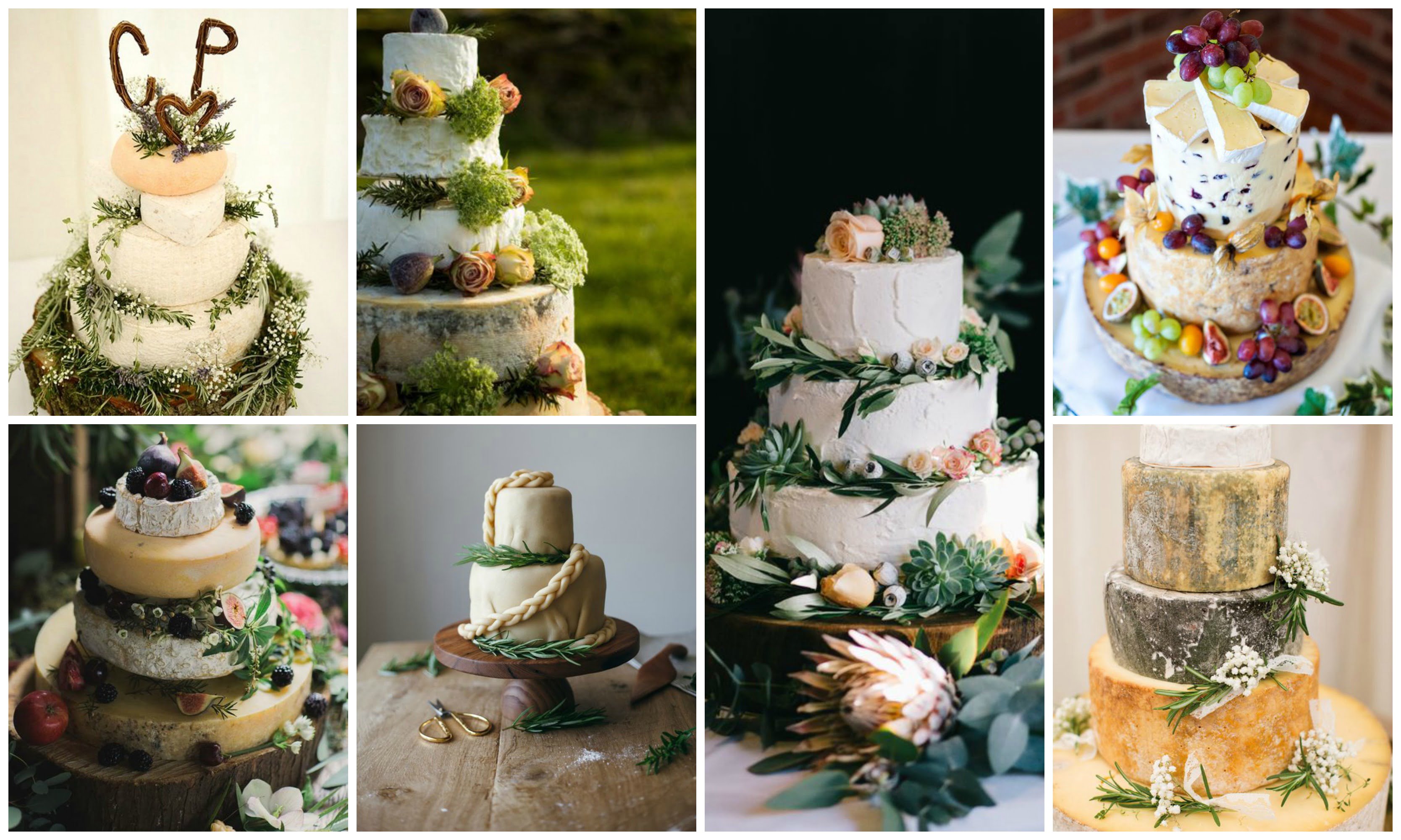 Cheese Wedding Cakes Collage | Forever Love Wedding